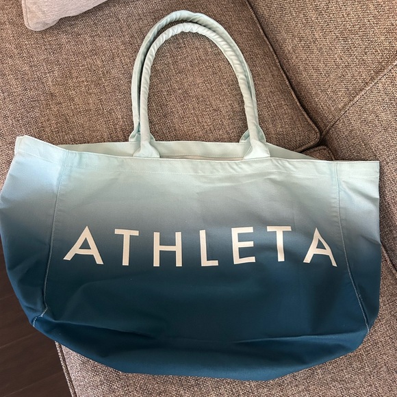 Athleta | Bags | Athleta Teal Ombre Tote Bag | Poshmark